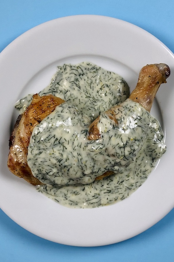 Crispy-Skin Chicken with Dill-Lemon Gravy - La Faguette